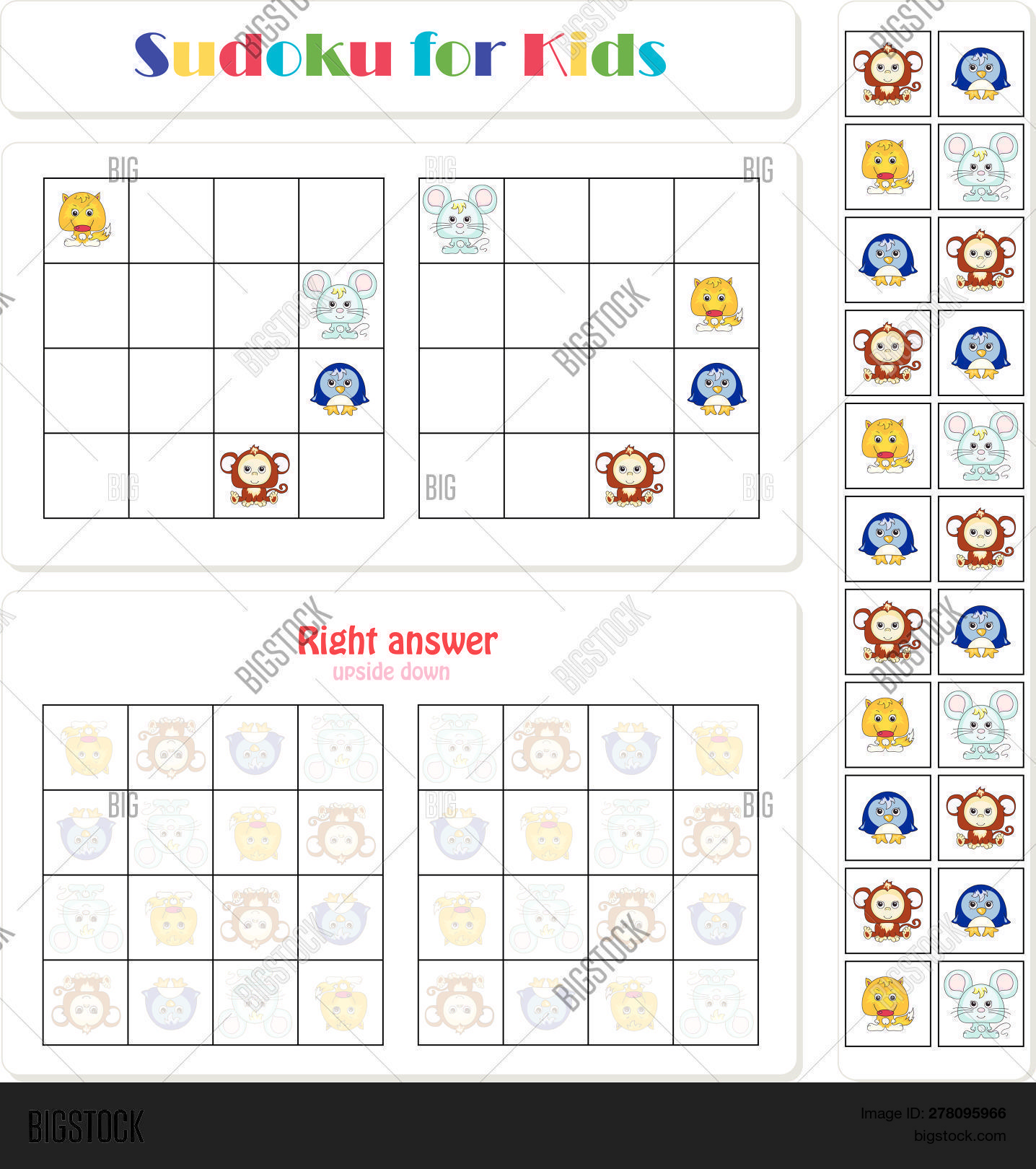 Sudoku Kids Funny Vector & Photo (Free Trial) | Bigstock