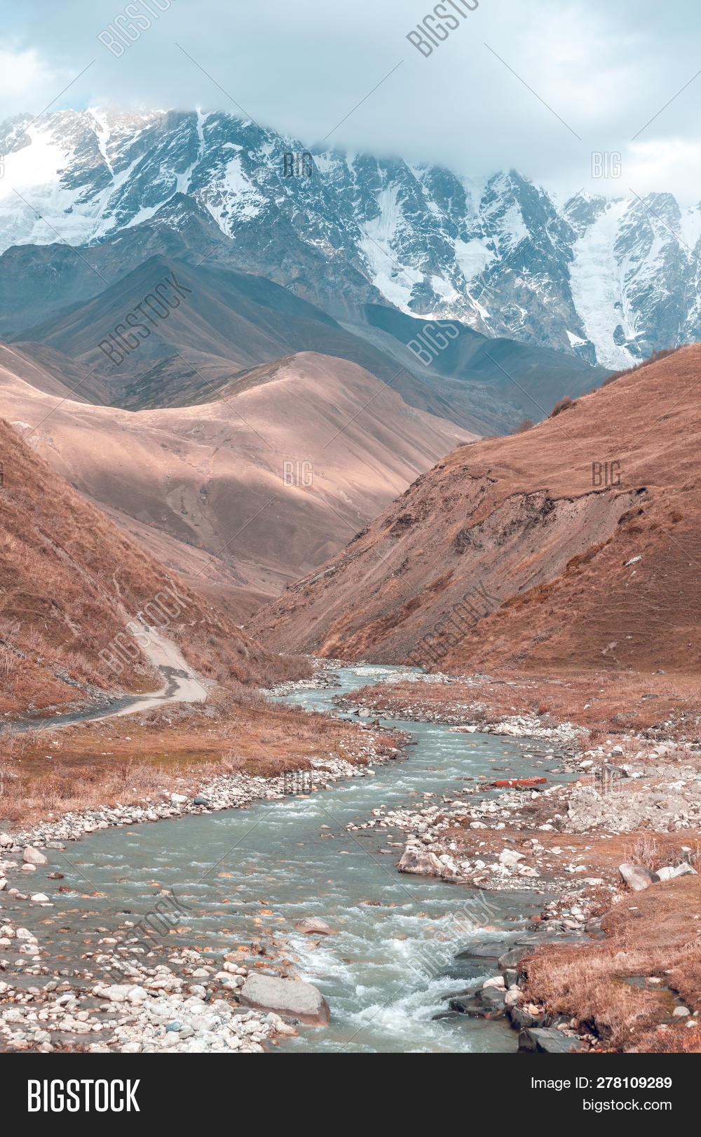 Valley Enguri River Image & Photo (Free Trial) | Bigstock