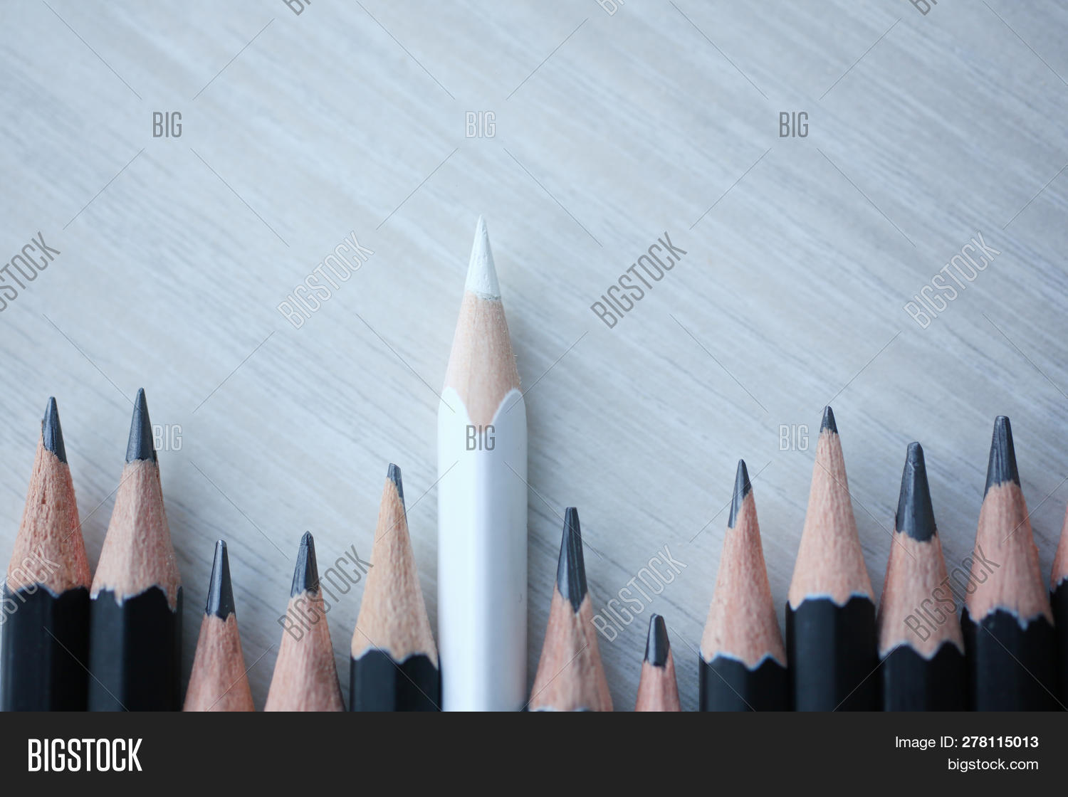 White Pencil Standing Image & Photo (Free Trial) | Bigstock