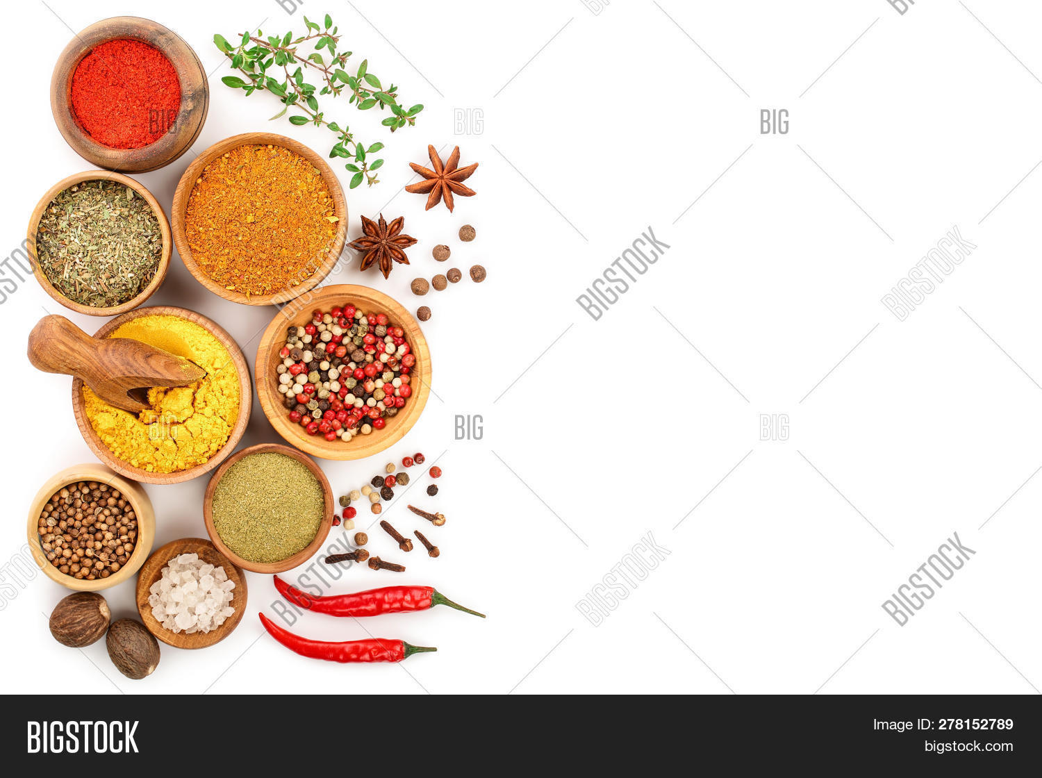 Mix Spices Wooden Bowl Image & Photo (Free Trial) | Bigstock