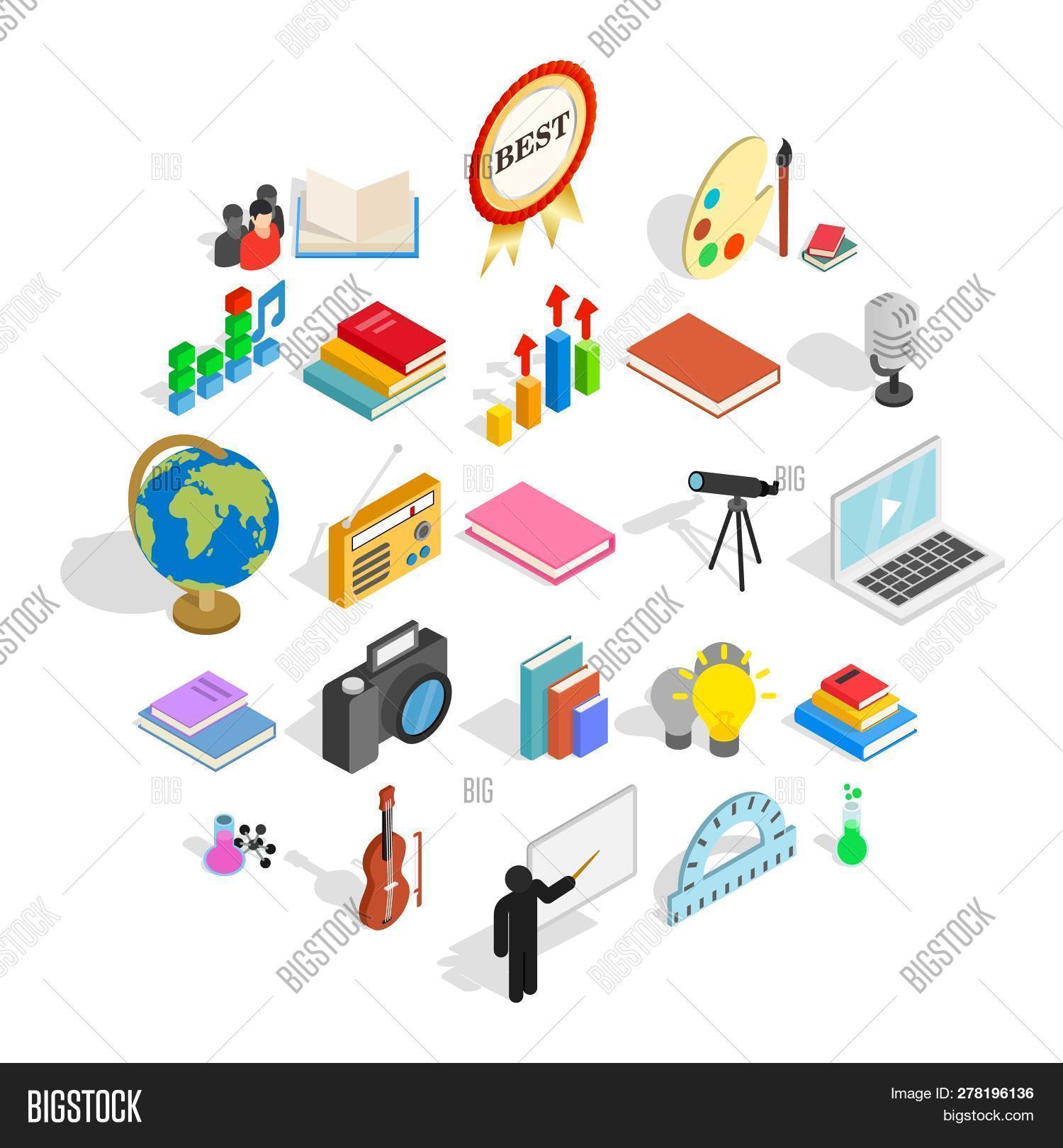 Pamphlet Icons Set. Image & Photo (Free Trial) | Bigstock