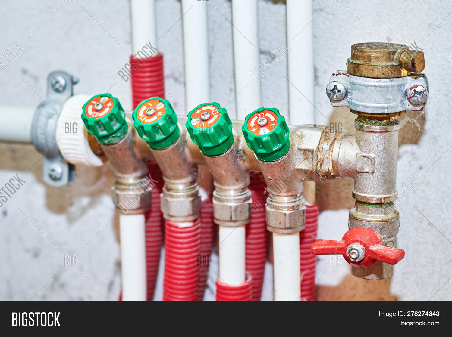 Pipes Valves Hot Cold Image & Photo (Free Trial) | Bigstock