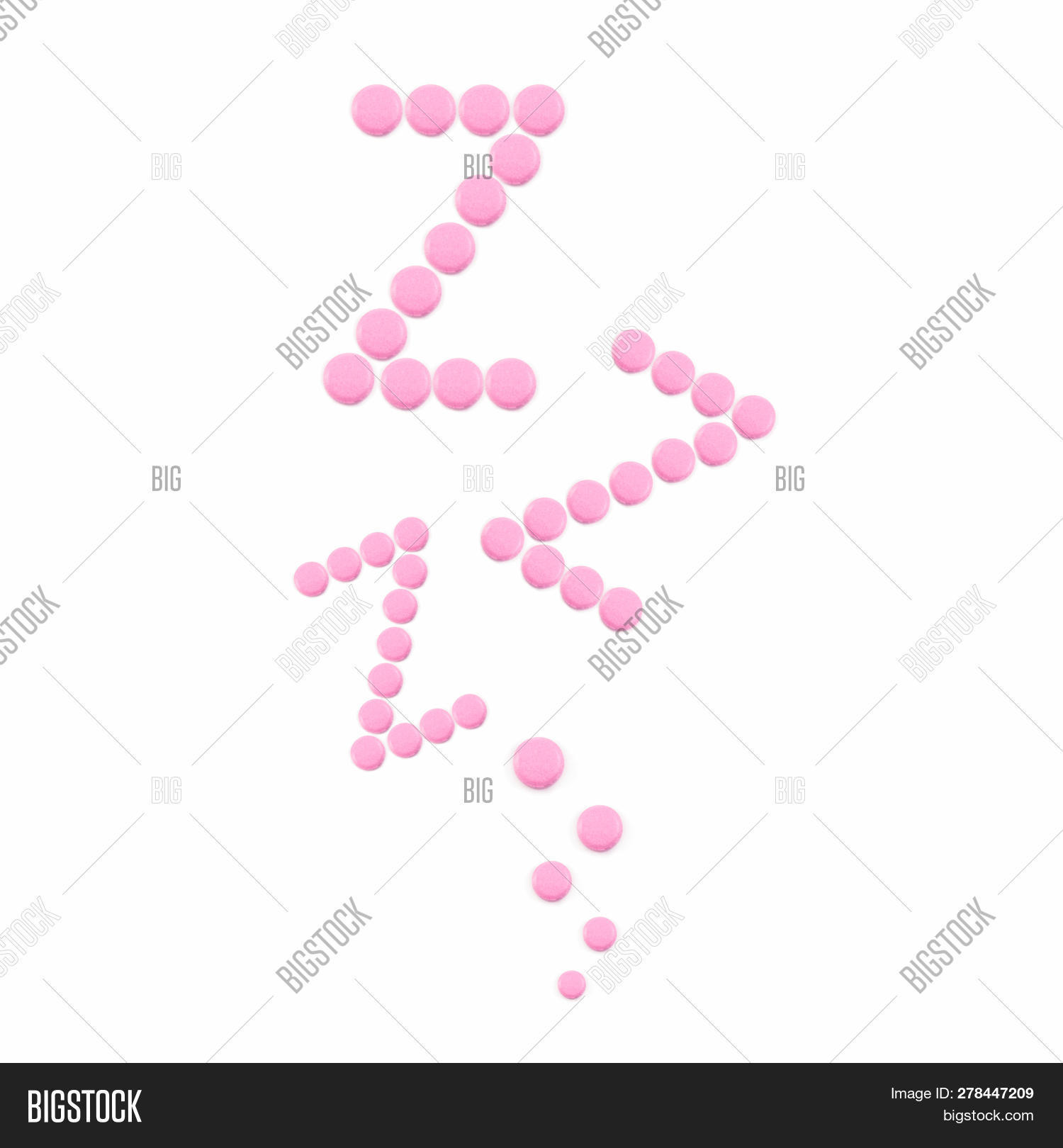 Pink Pills Z Shape On Image & Photo (Free Trial) | Bigstock
