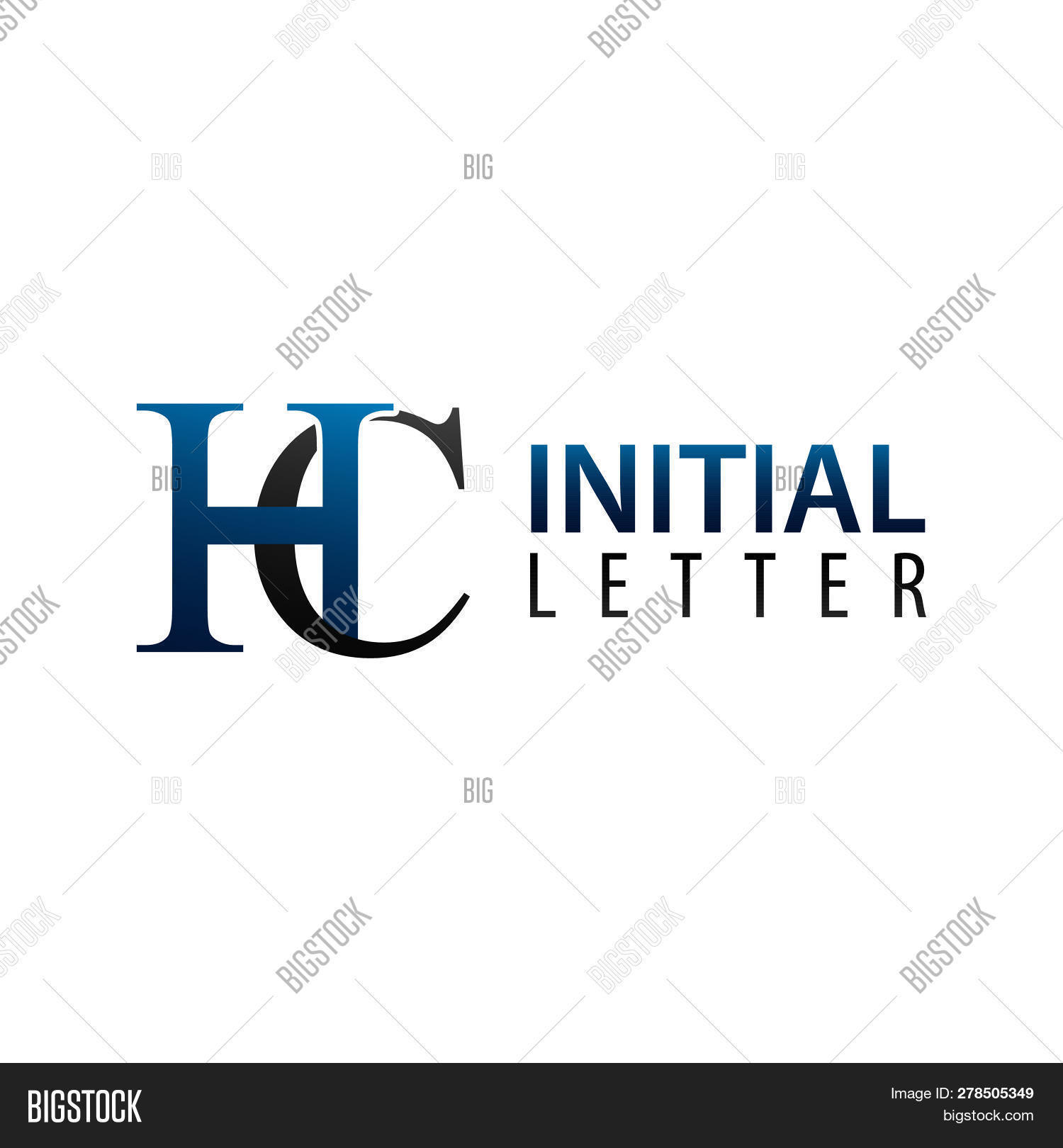 Initial Letter Hc Vector & Photo (Free Trial) | Bigstock