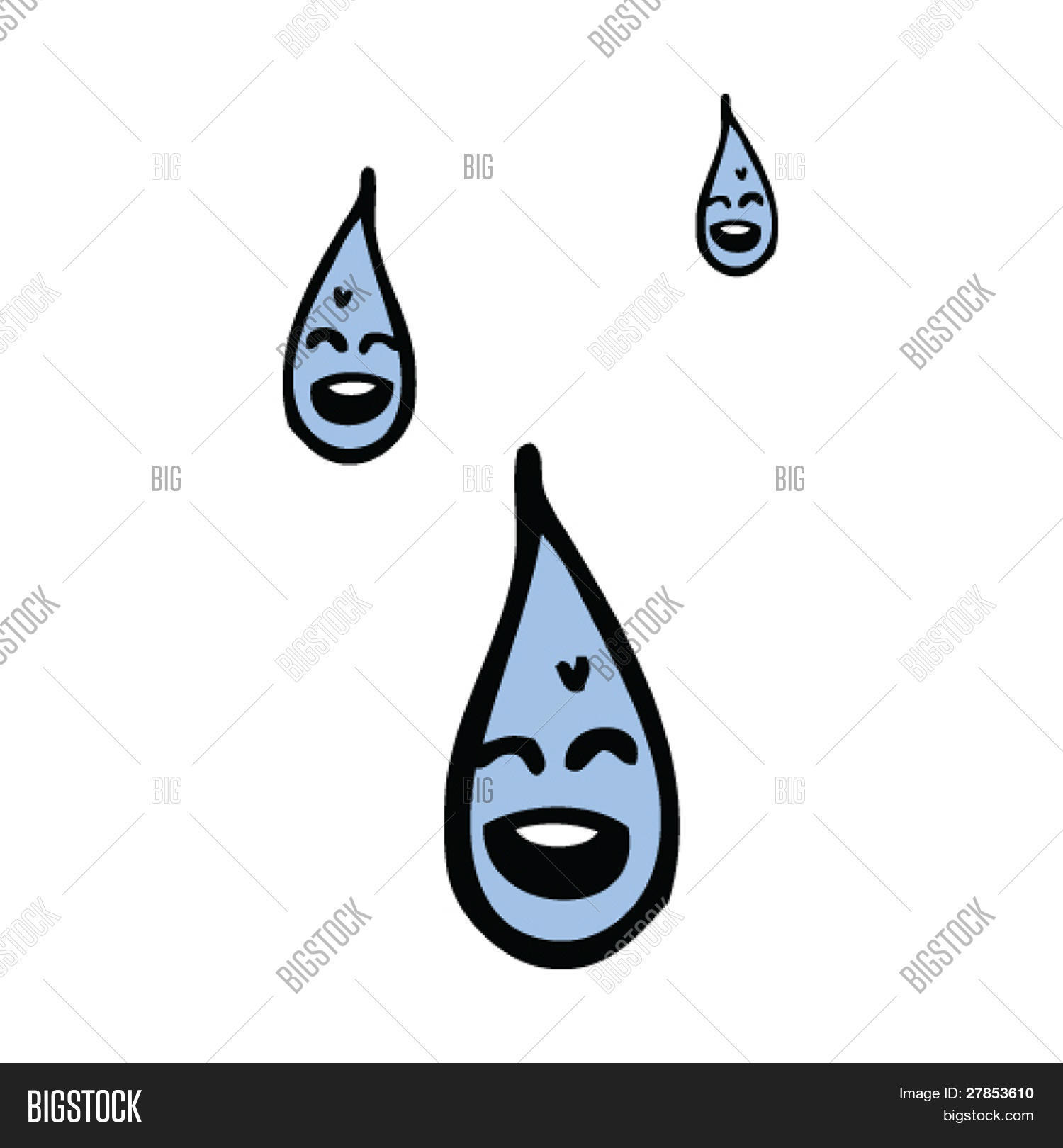 Happy Raindrops Vector & Photo (Free Trial) | Bigstock