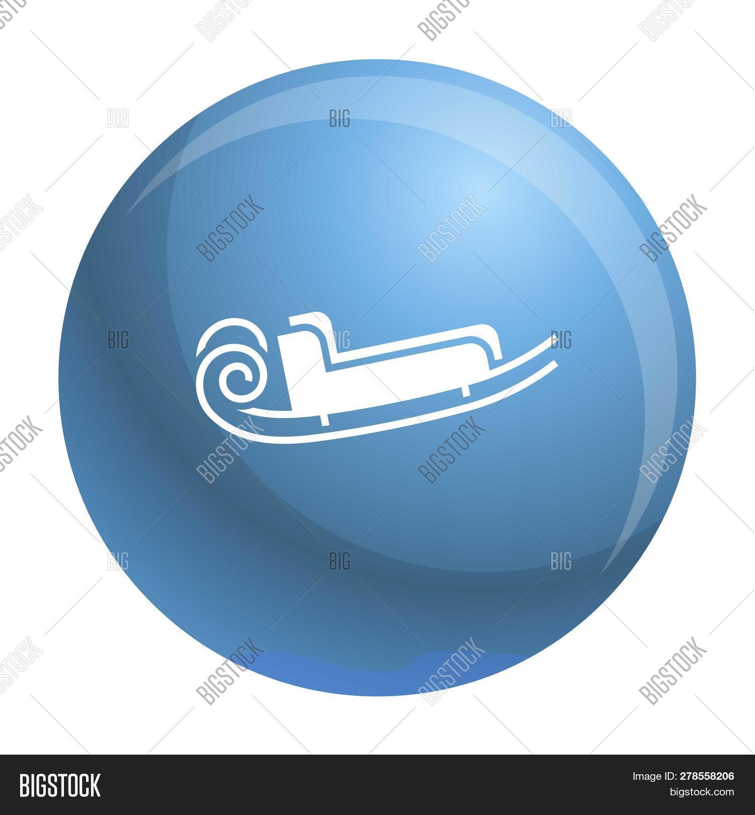 Blue Santa Sleigh Icon Image & Photo (Free Trial) | Bigstock