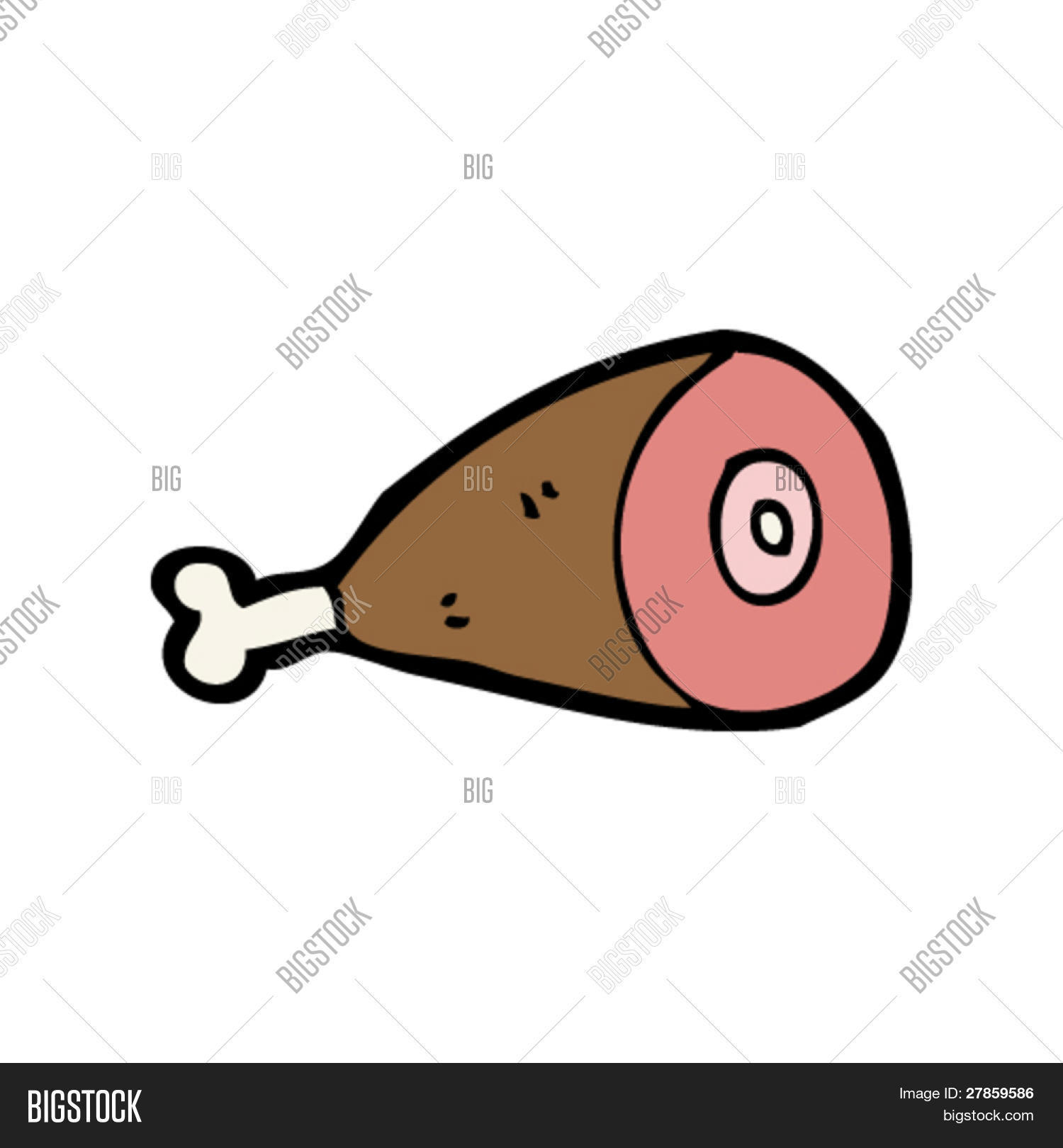 Leg Meat Cartoon Vector & Photo (Free Trial) | Bigstock