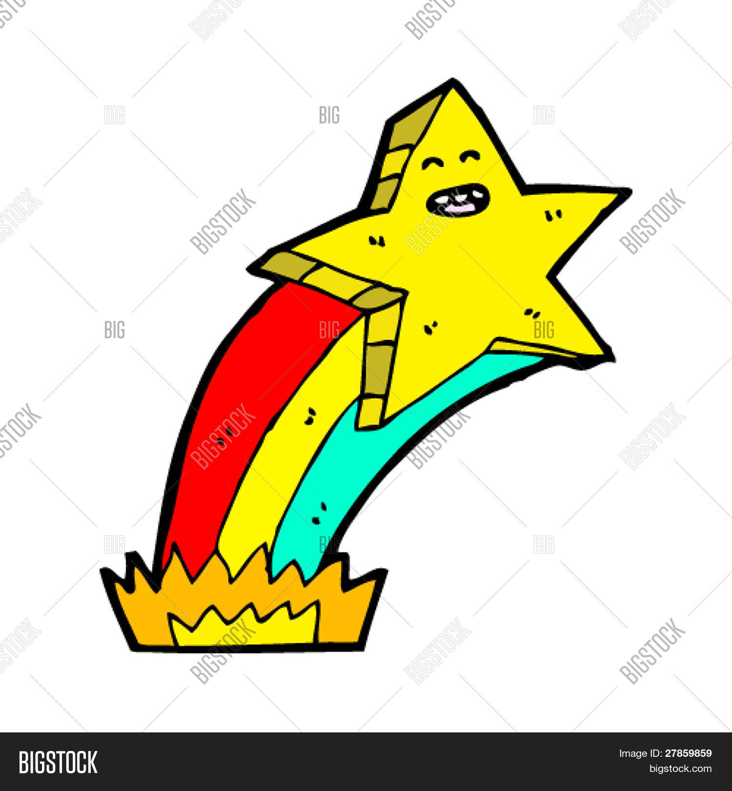 Shooting Star Cartoon Vector & Photo (Free Trial) | Bigstock