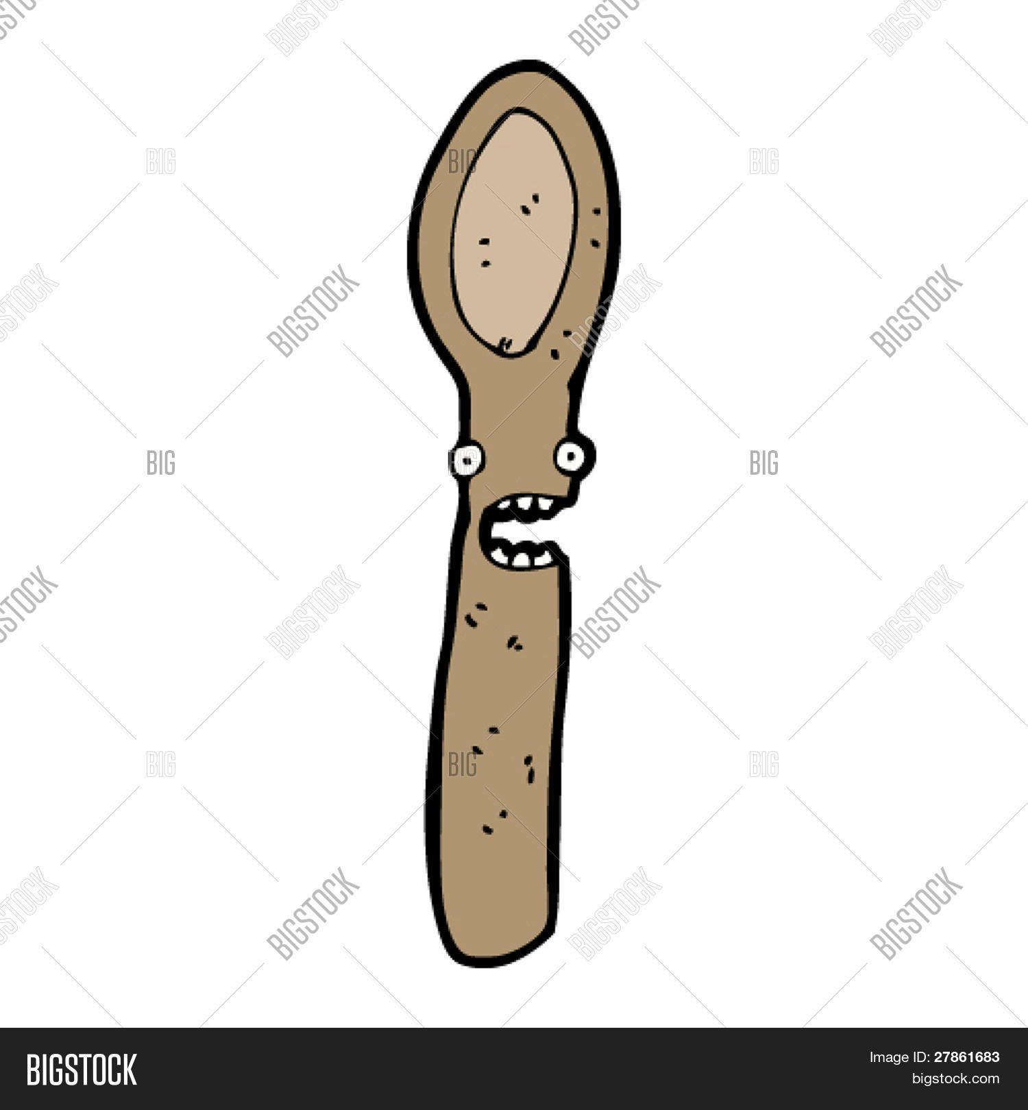 Wooden Spoon Cartoon Vector & Photo (Free Trial) | Bigstock