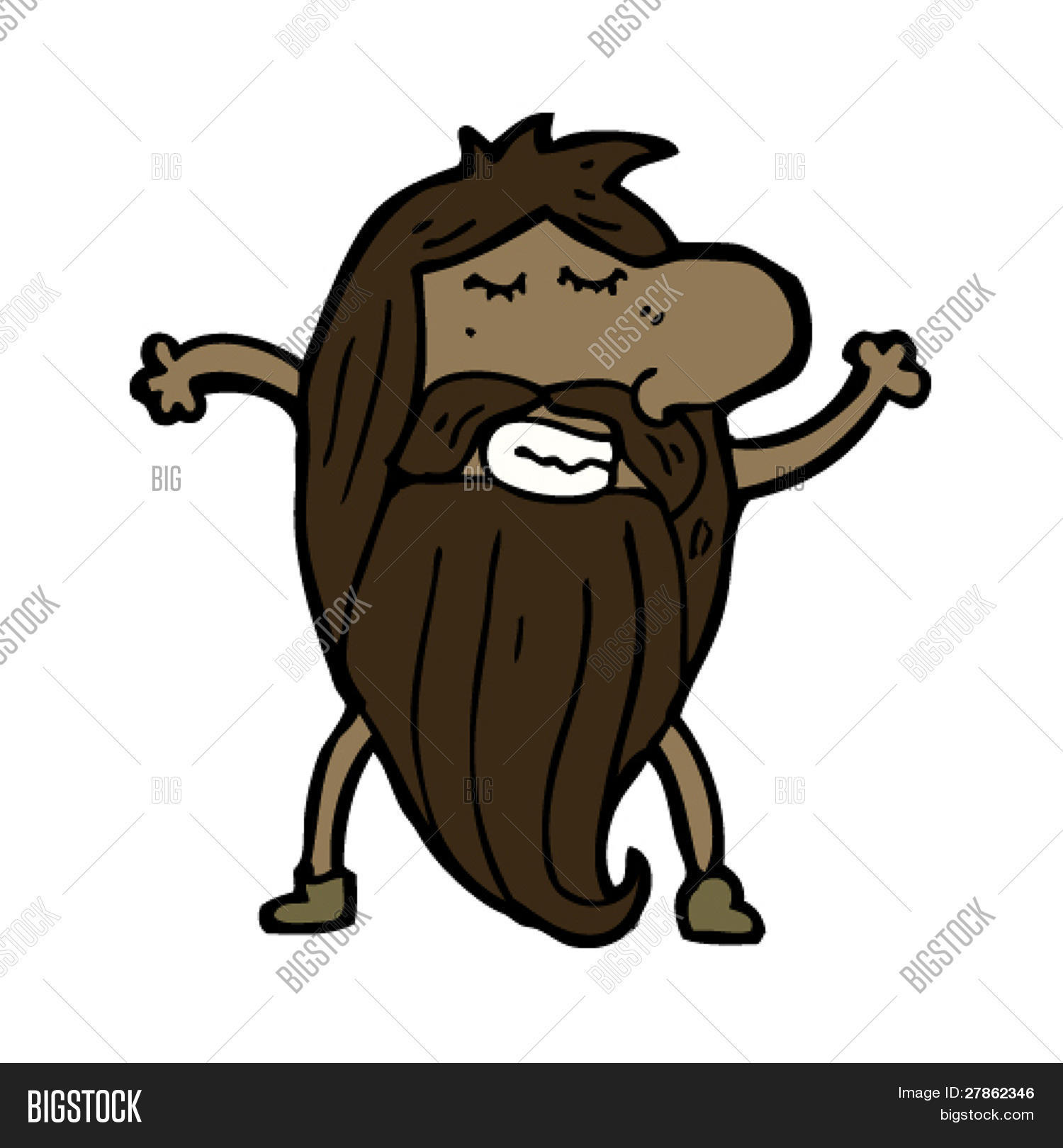 Beard Man Cartoon Vector & Photo (Free Trial) | Bigstock