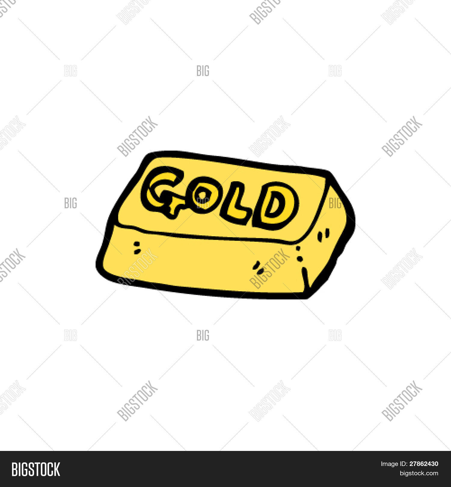 Gold Bar Cartoon Vector & Photo (Free Trial) | Bigstock