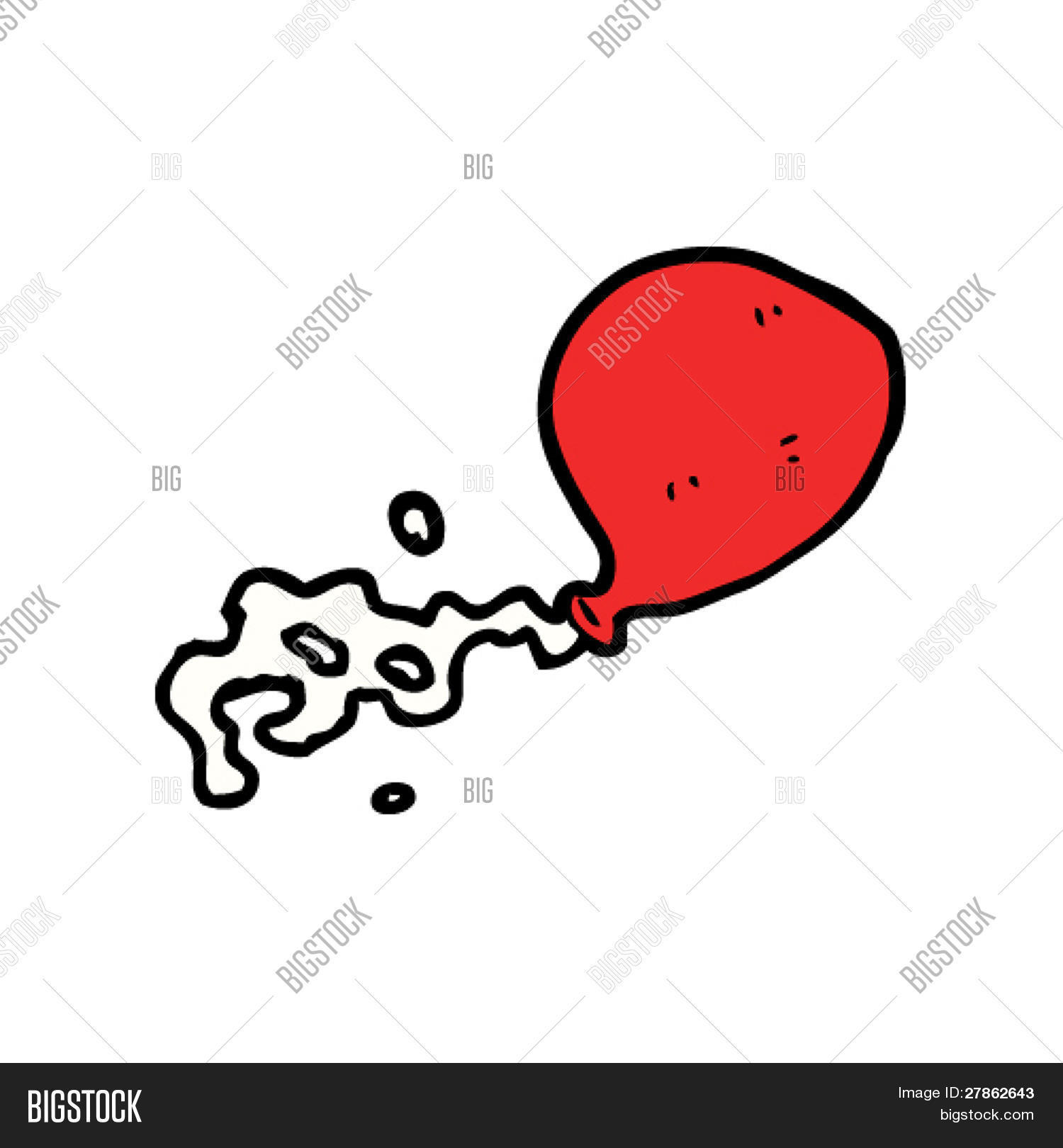 Red Balloon Cartoon Vector & Photo (Free Trial) | Bigstock