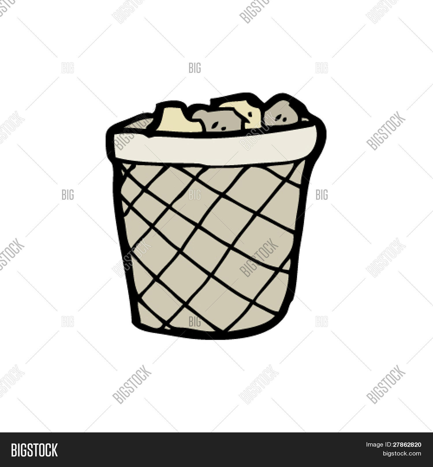 Office Bin Cartoon Vector & Photo (Free Trial) | Bigstock