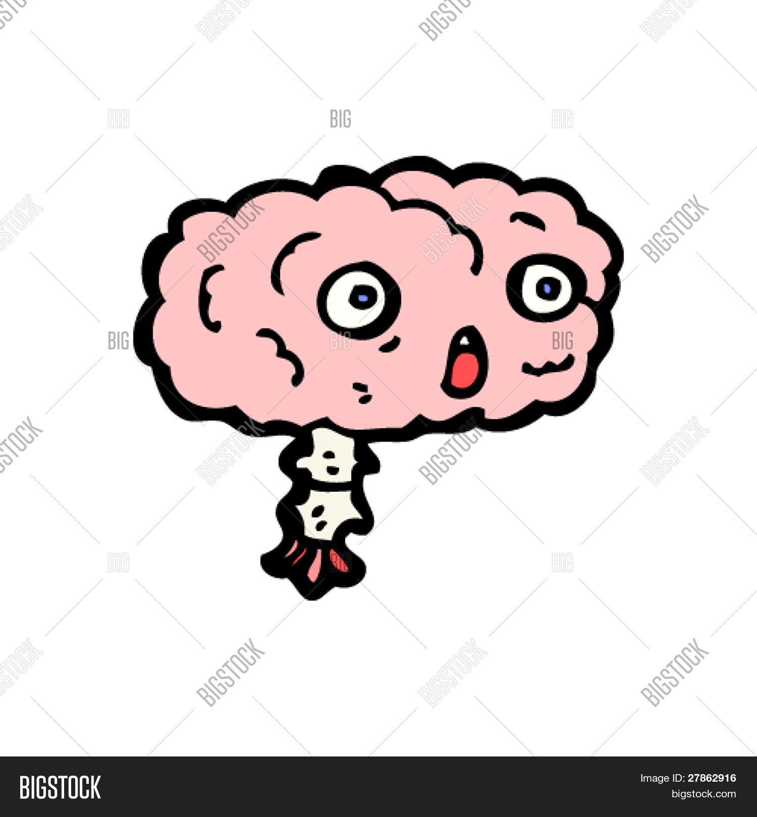 Shocked Brain Cartoon Vector & Photo (Free Trial) | Bigstock