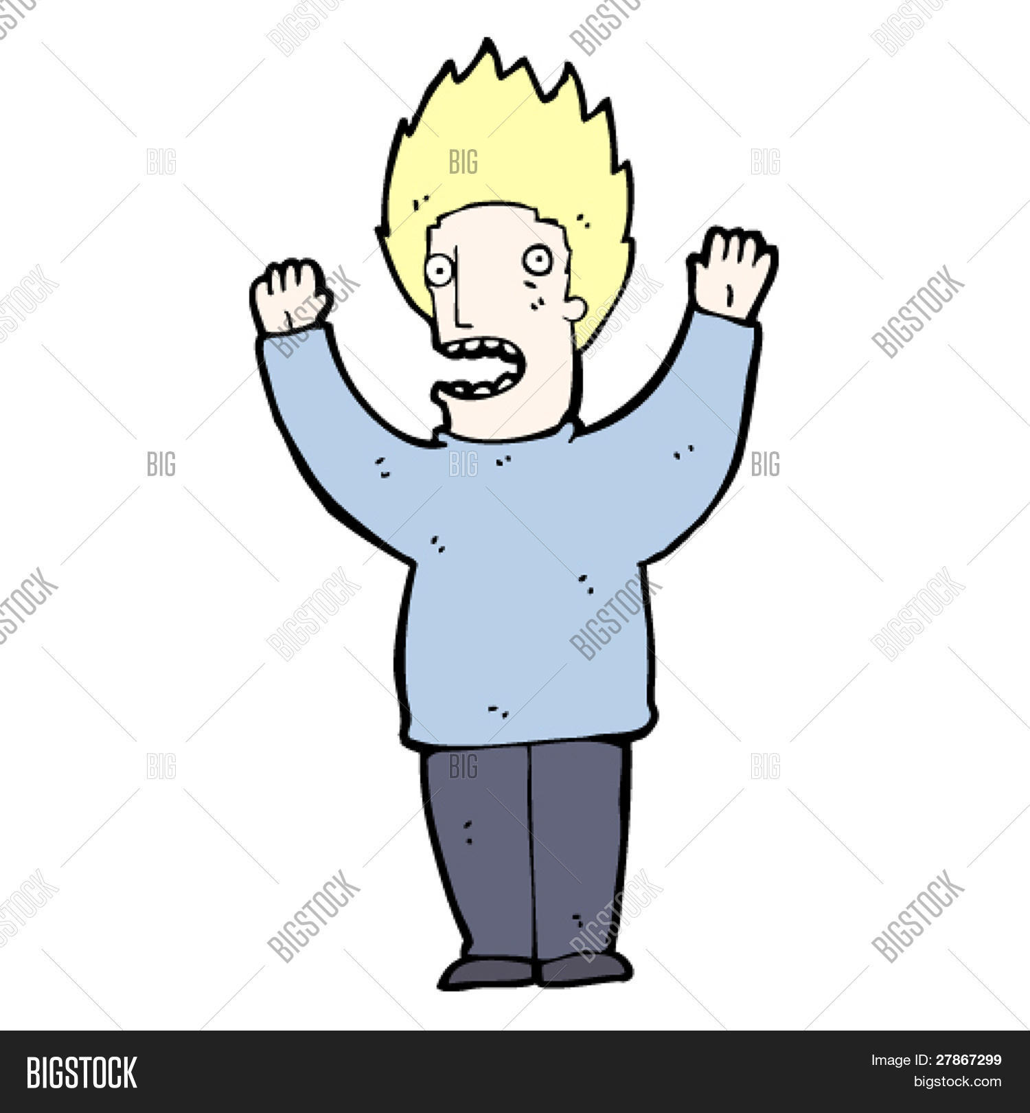 Scared Man Cartoon Vector & Photo (Free Trial) | Bigstock