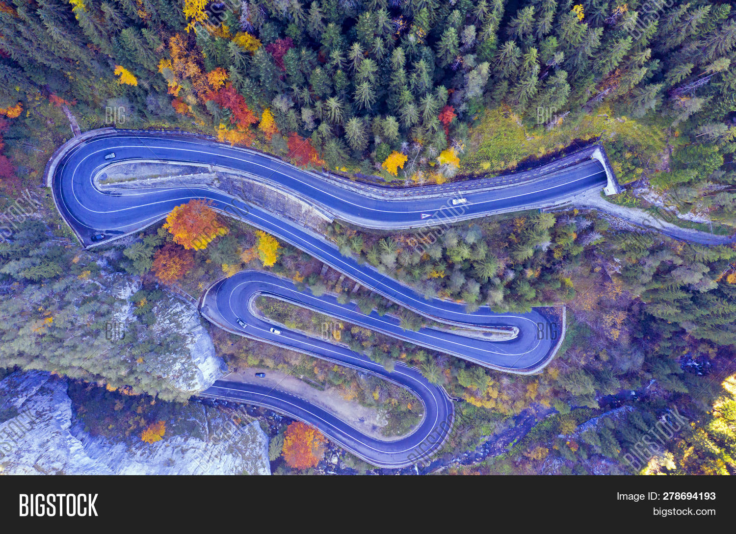 Above View Curvy Road Image & Photo (Free Trial) | Bigstock