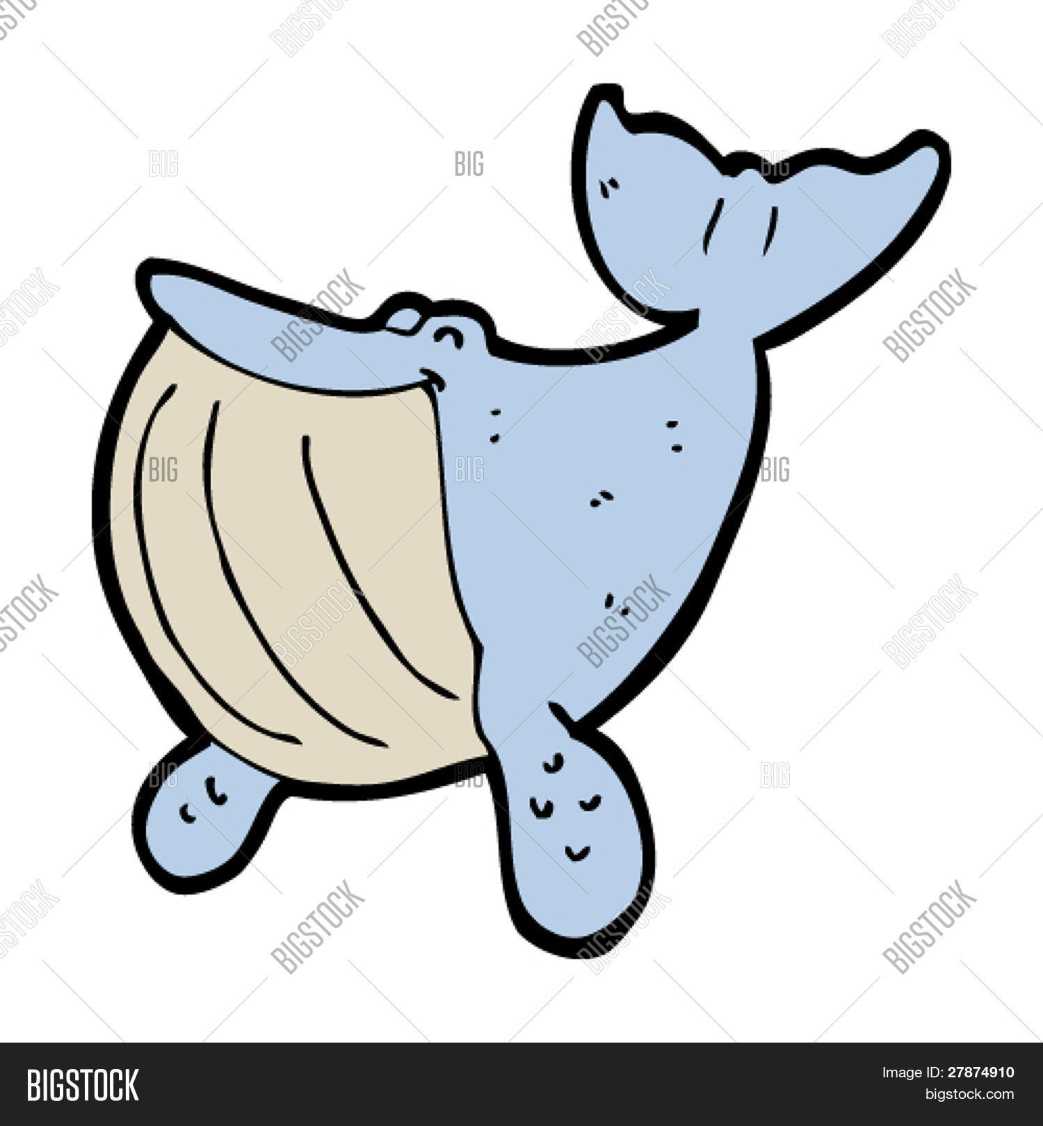 Happy Cartoon Whale Vector & Photo (Free Trial) | Bigstock