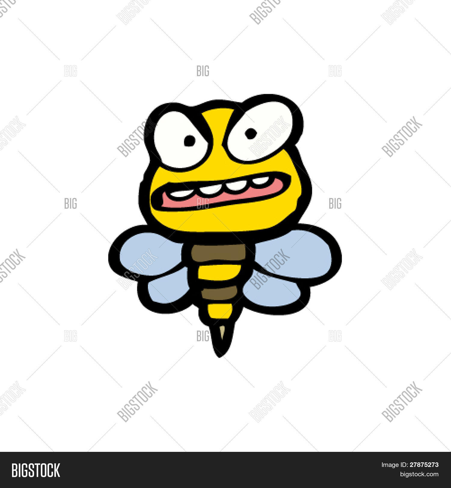 Angry Wasp Cartoon Vector & Photo (Free Trial) | Bigstock