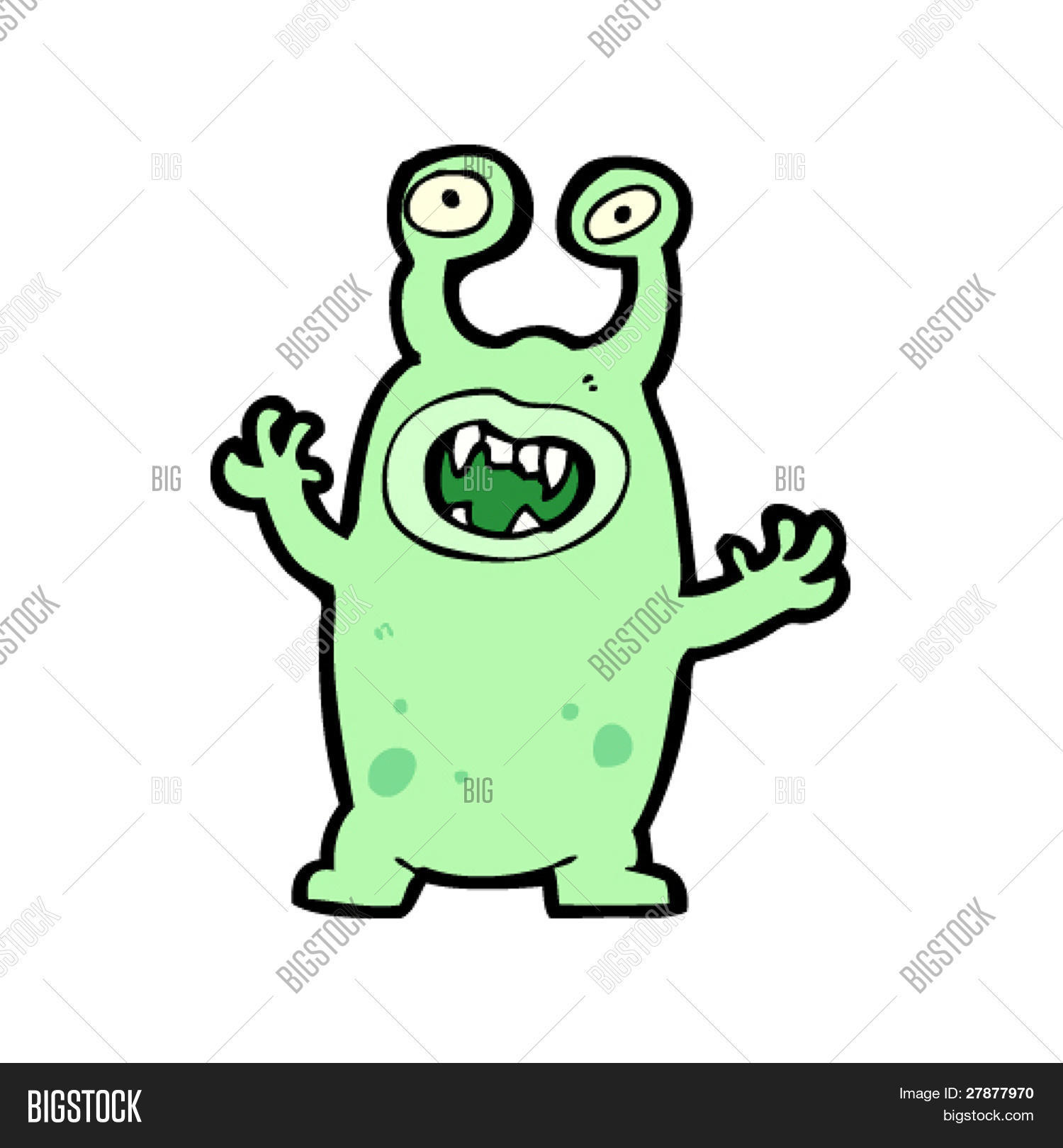 Evil Alien Cartoon Vector & Photo (Free Trial) | Bigstock