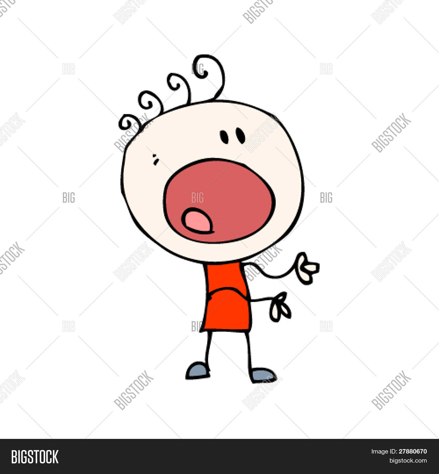 Speaking Doodle Man Vector & Photo (Free Trial) | Bigstock