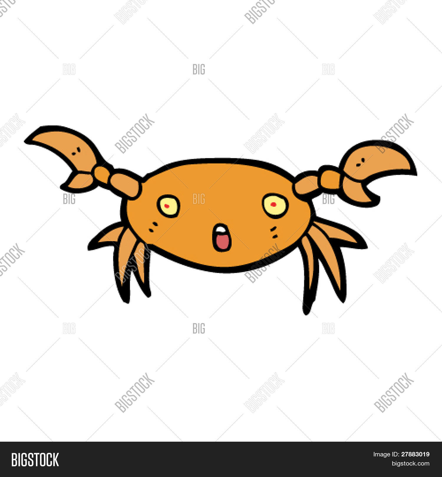 Shocked Crab Cartoon Vector & Photo (Free Trial) | Bigstock