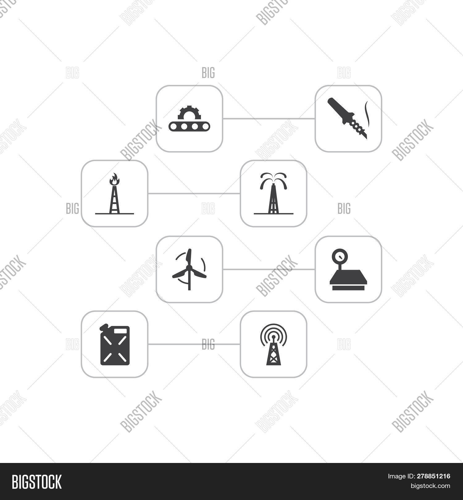 Set 8 Industrial Icons Image & Photo (Free Trial) | Bigstock