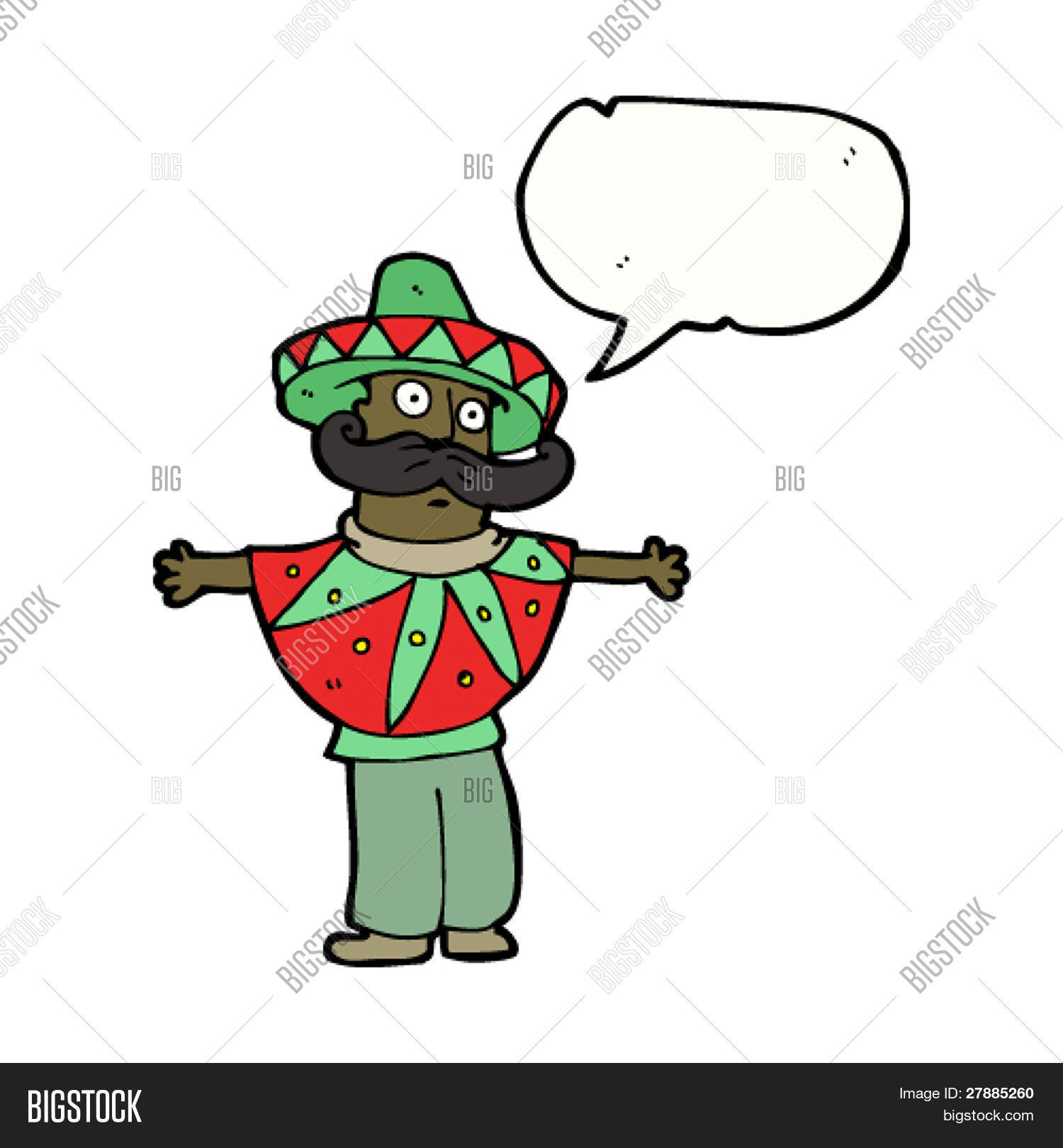 Cartoon Mexican Dress Vector & Photo (Free Trial) | Bigstock