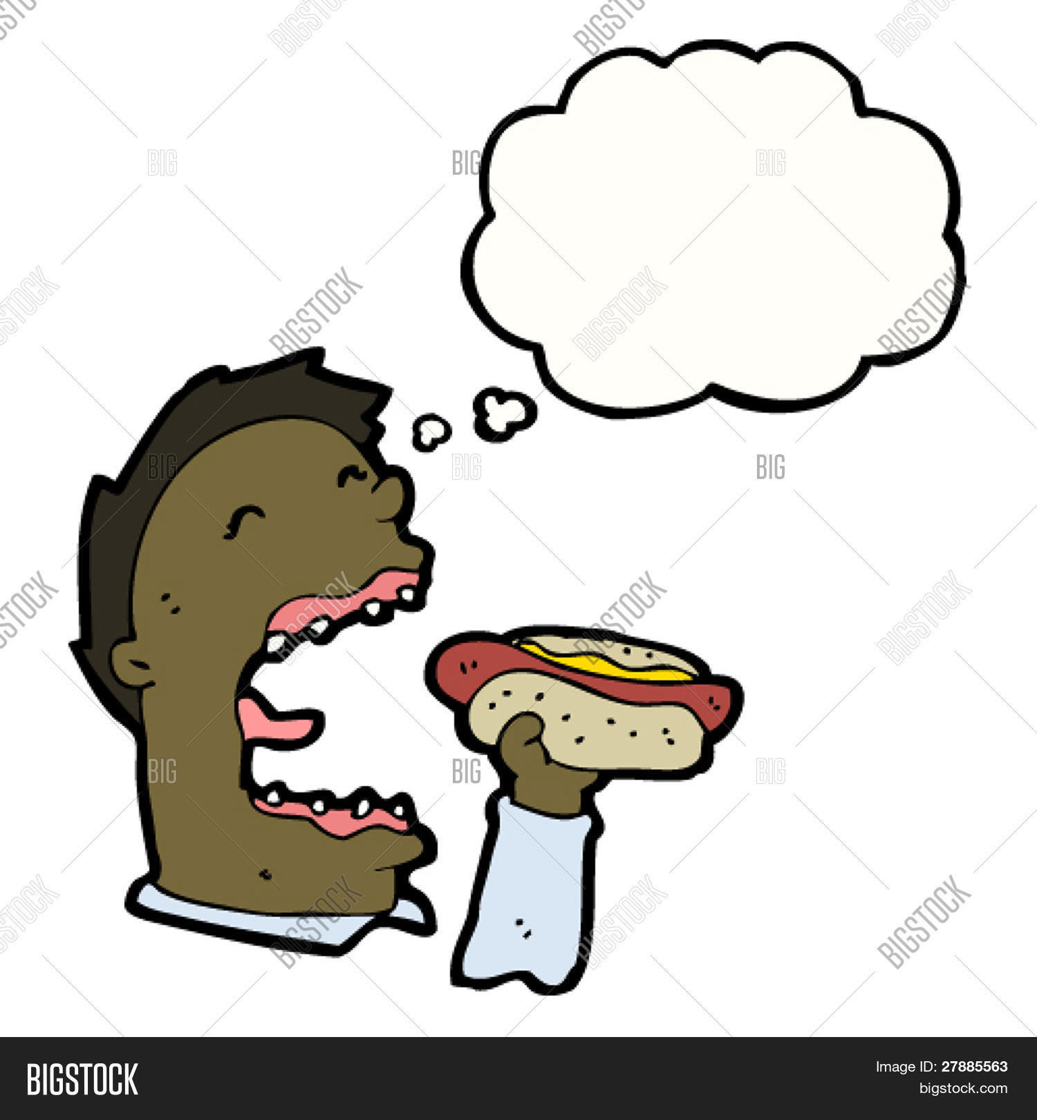 Cartoon Man Eating Vector & Photo (Free Trial) | Bigstock