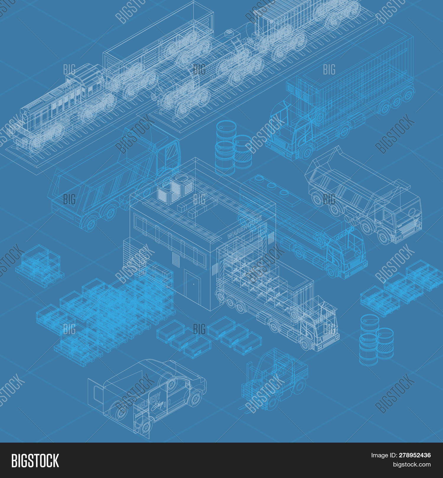Blueprint Isometric Image & Photo (Free Trial) | Bigstock
