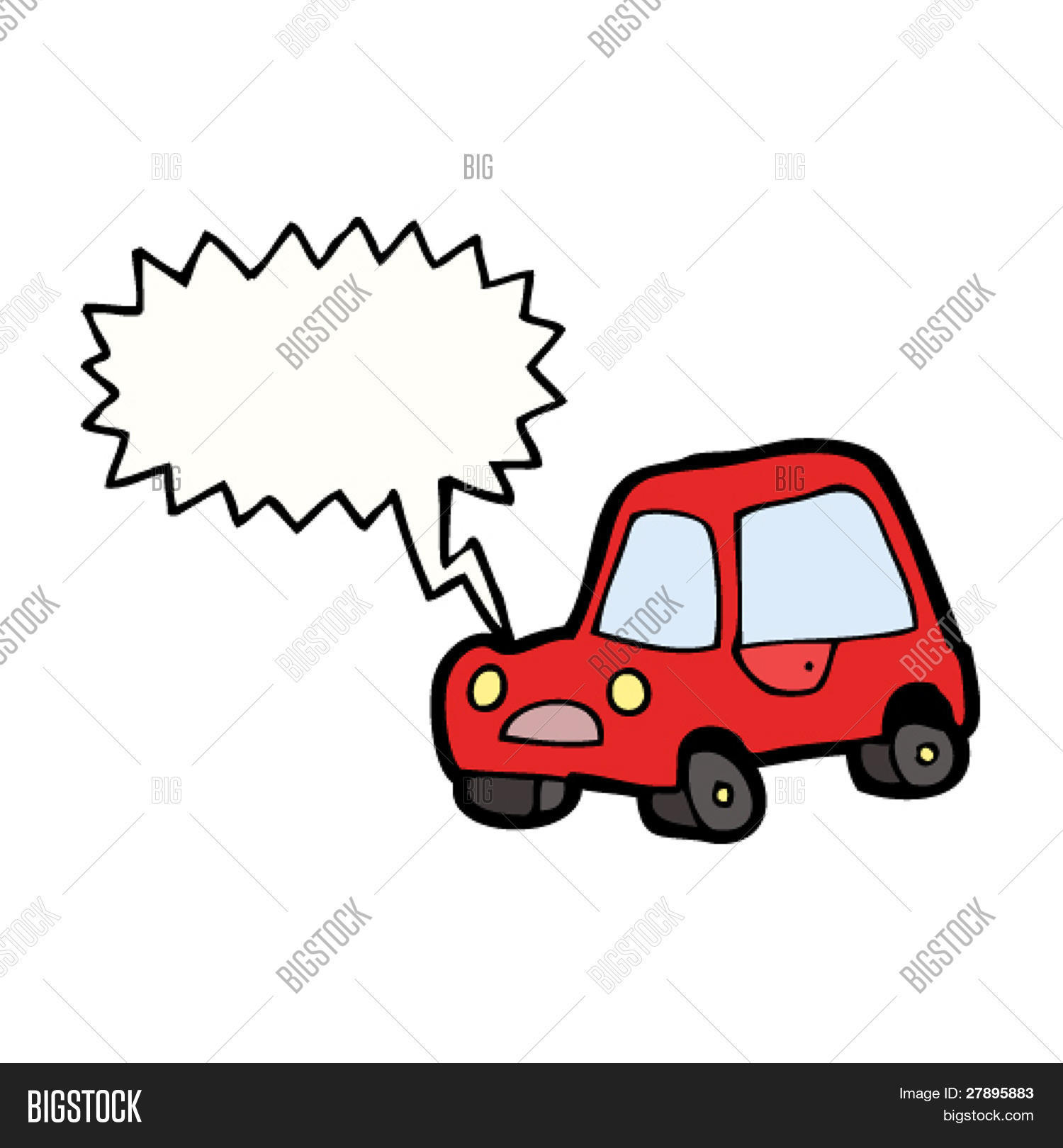 Cartoon Car Revving Vector & Photo (Free Trial) | Bigstock