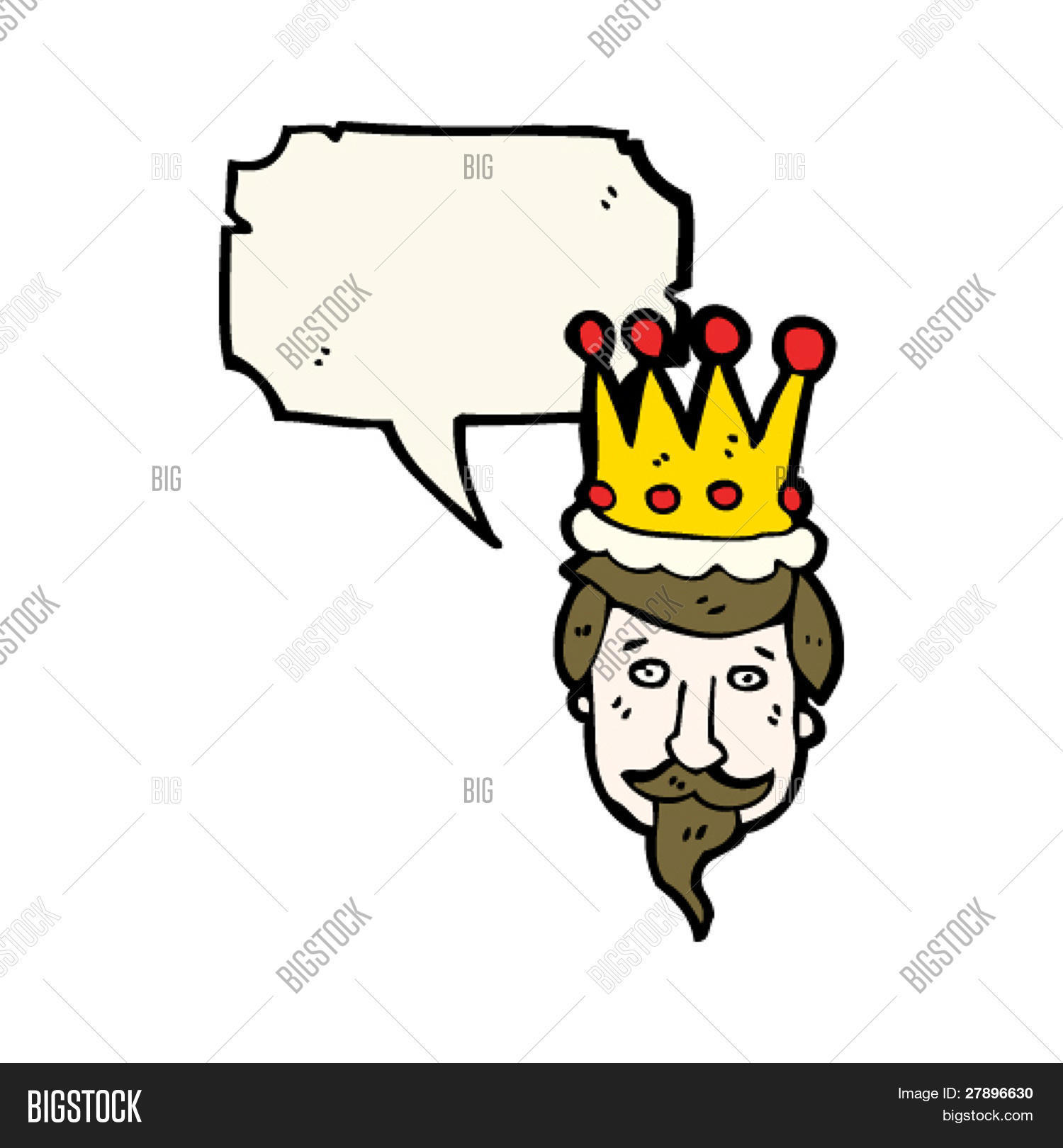 Cartoon King's Head Vector & Photo (Free Trial) | Bigstock