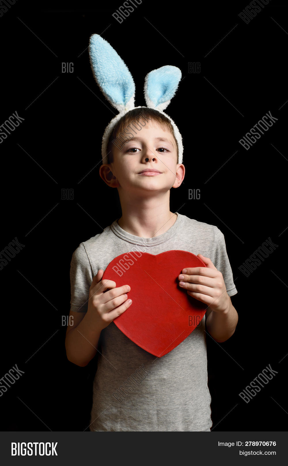 Blond Boy Hare Ears Image & Photo (Free Trial) | Bigstock