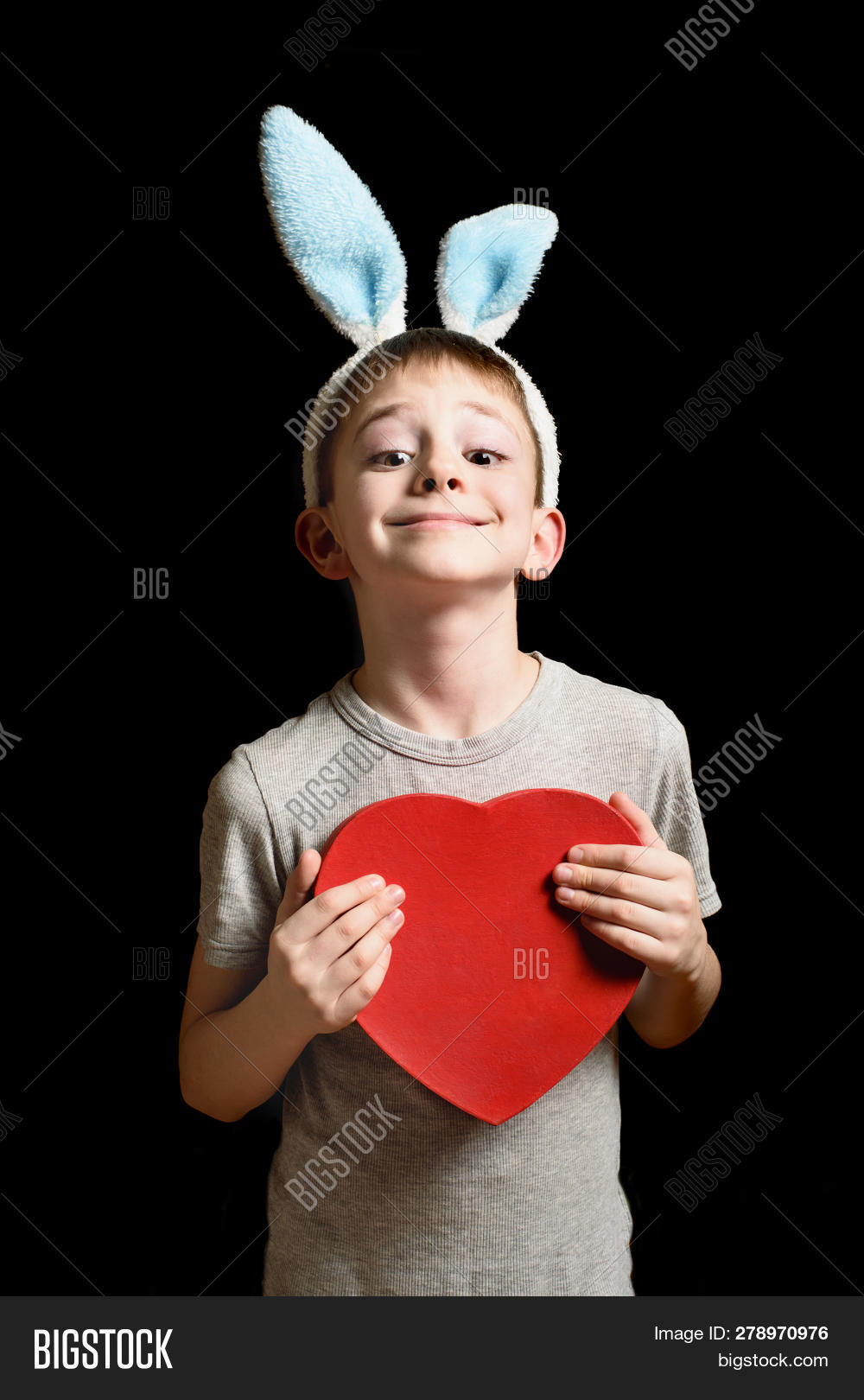 Smiling Blond Boy Hare Image & Photo (Free Trial) | Bigstock