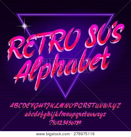 80s Retro Alphabet Vector & Photo (Free Trial) | Bigstock
