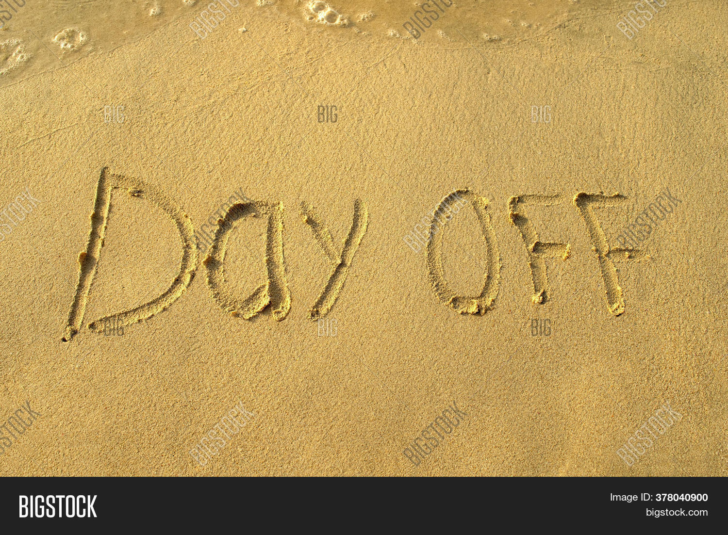Day Off Words On Beach Image & Photo (Free Trial) | Bigstock