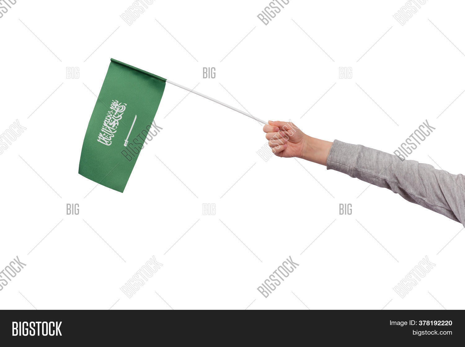 Child Holds Flag Saudi Image & Photo (Free Trial) | Bigstock
