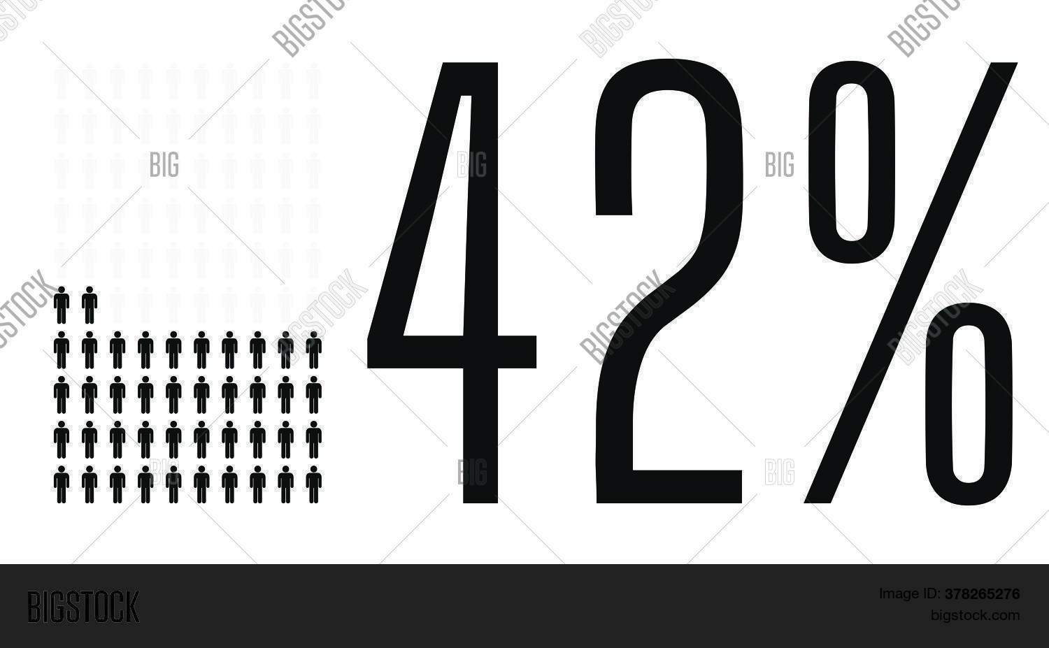 Forty Two Percent Vector & Photo (Free Trial) | Bigstock