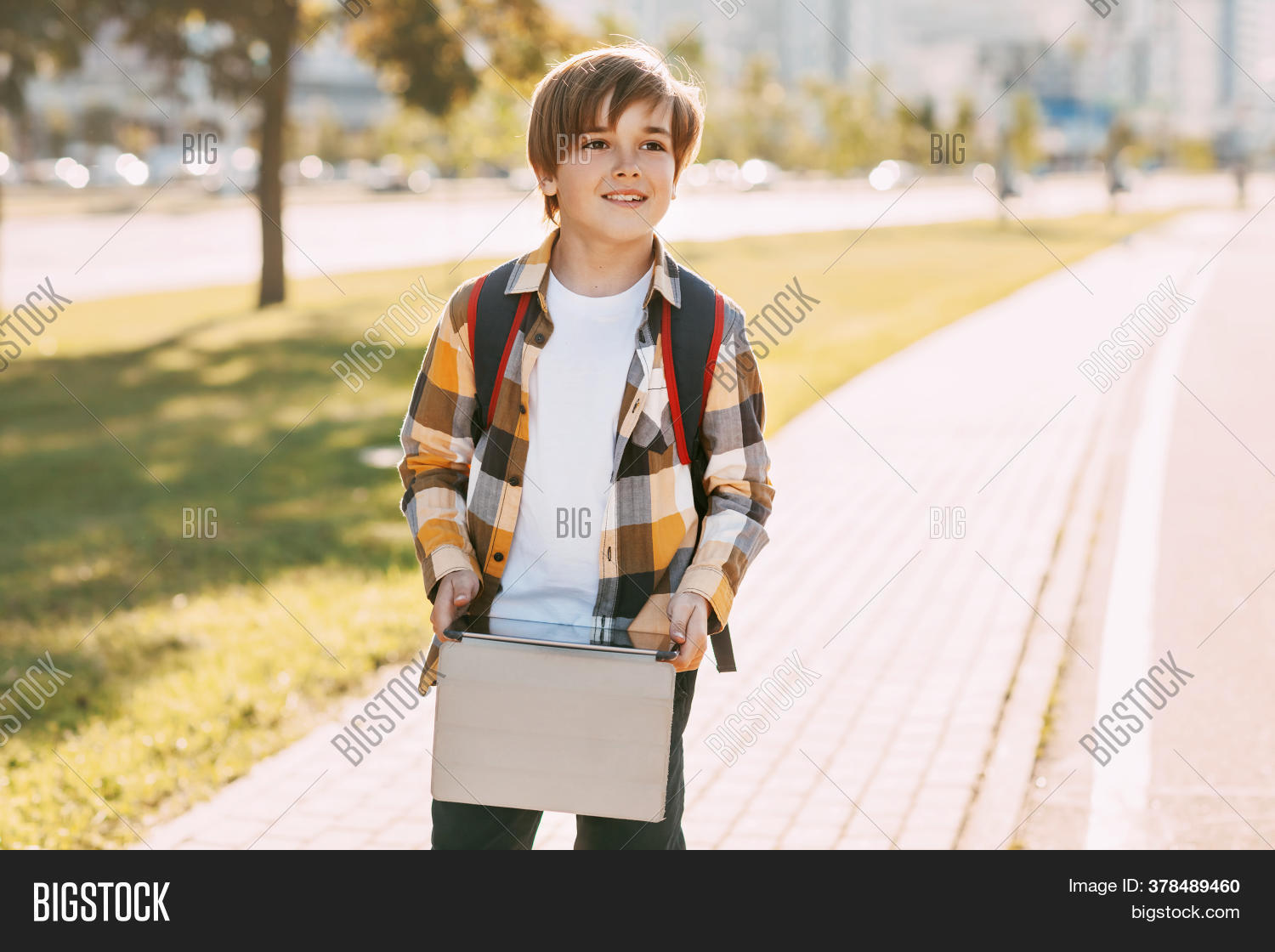Happy Boy Backpack Image & Photo (Free Trial) | Bigstock
