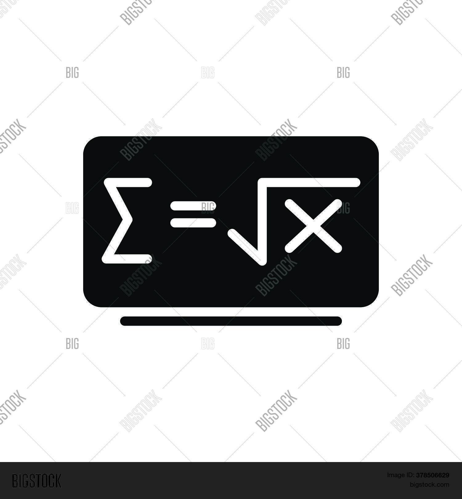 Black Solid Icon Math Vector And Photo Free Trial Bigstock