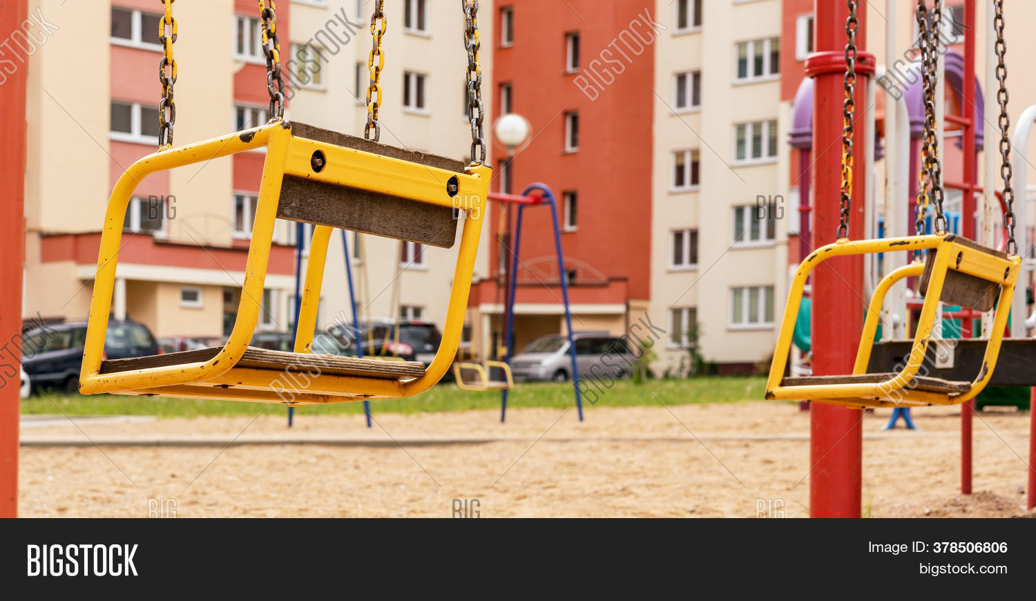 Yellow Metal Swings On Image & Photo (Free Trial) | Bigstock