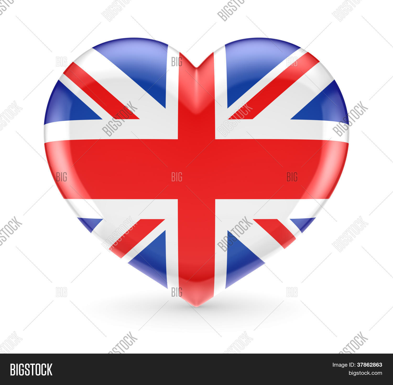 British Flag On Heart Image & Photo (Free Trial) | Bigstock
