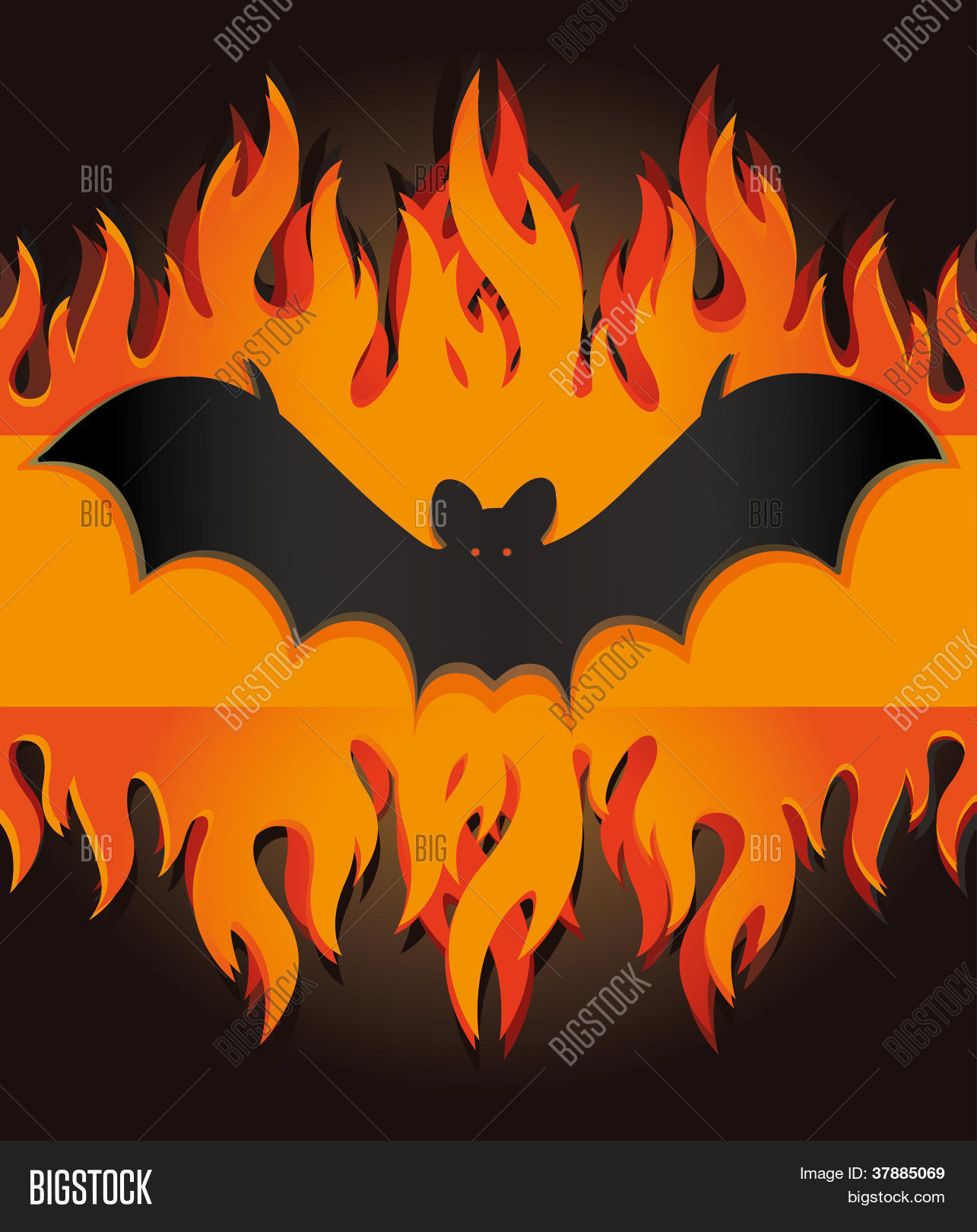 Vector Bat Flames Vector & Photo (Free Trial) | Bigstock