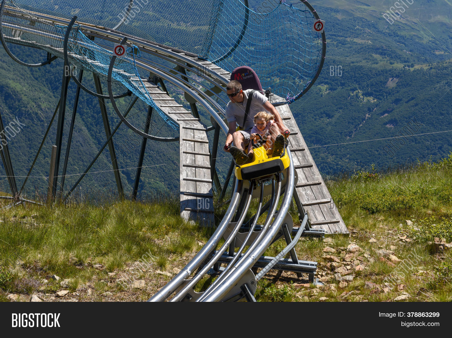 People Tobogganing On Image & Photo (Free Trial) | Bigstock