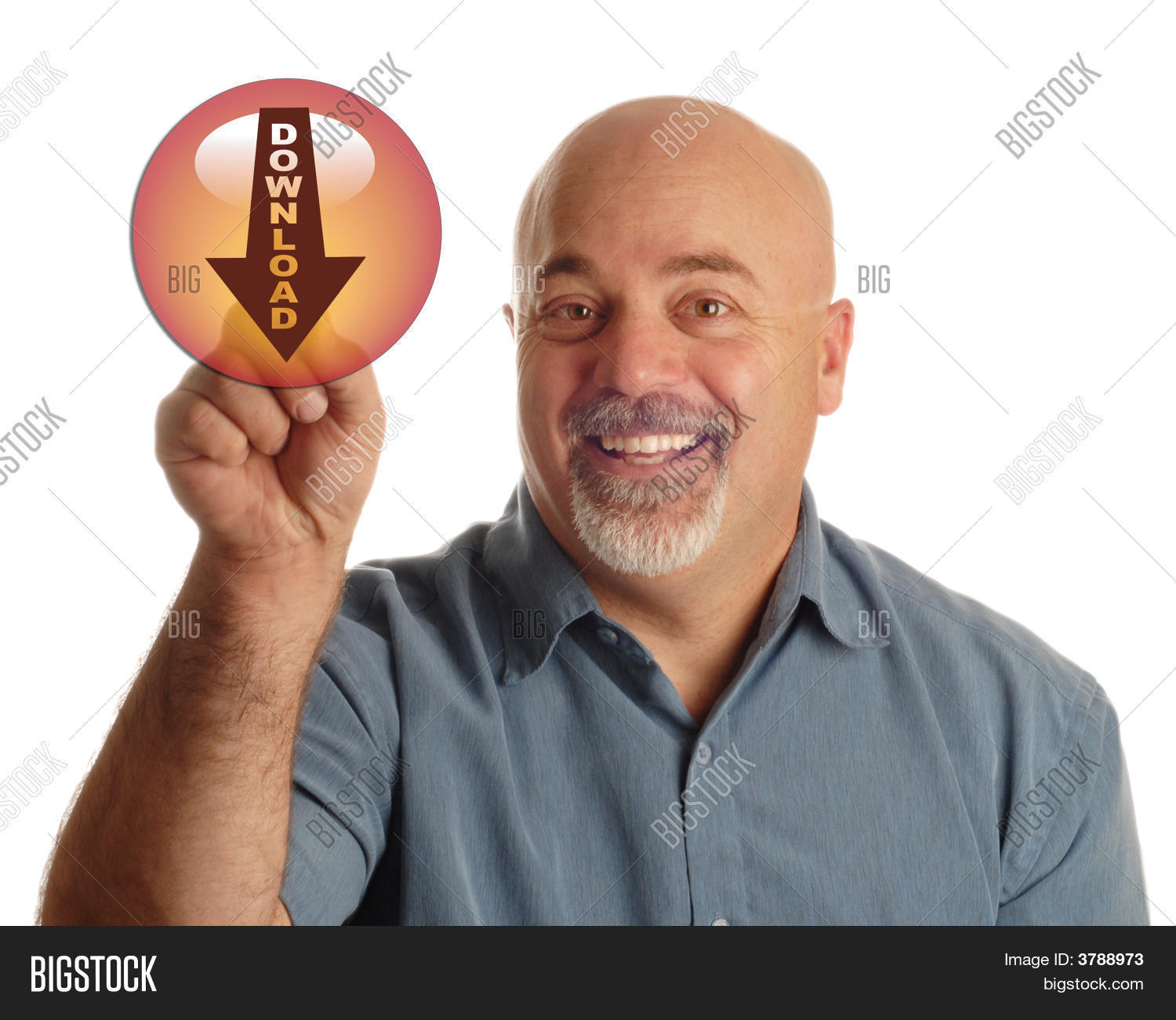 Bald Man Pointing Image & Photo (Free Trial) | Bigstock