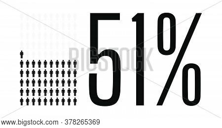 Fifty One Percent Vector & Photo (Free Trial) | Bigstock