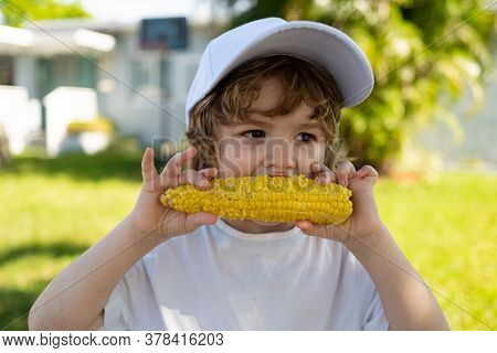 Young Boy Eating Corn Image & Photo (Free Trial) | Bigstock