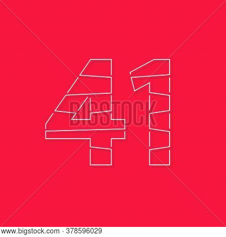 41 Number, Linear Vector & Photo (Free Trial) | Bigstock