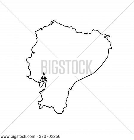 Outline Map Ecuador Vector & Photo (Free Trial) | Bigstock