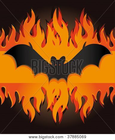 Vector Bat Flames Vector & Photo (Free Trial) | Bigstock