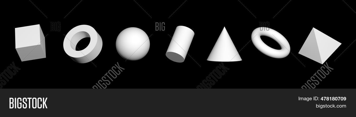 Set 3d Shapes. 3d Image & Photo (Free Trial) | Bigstock